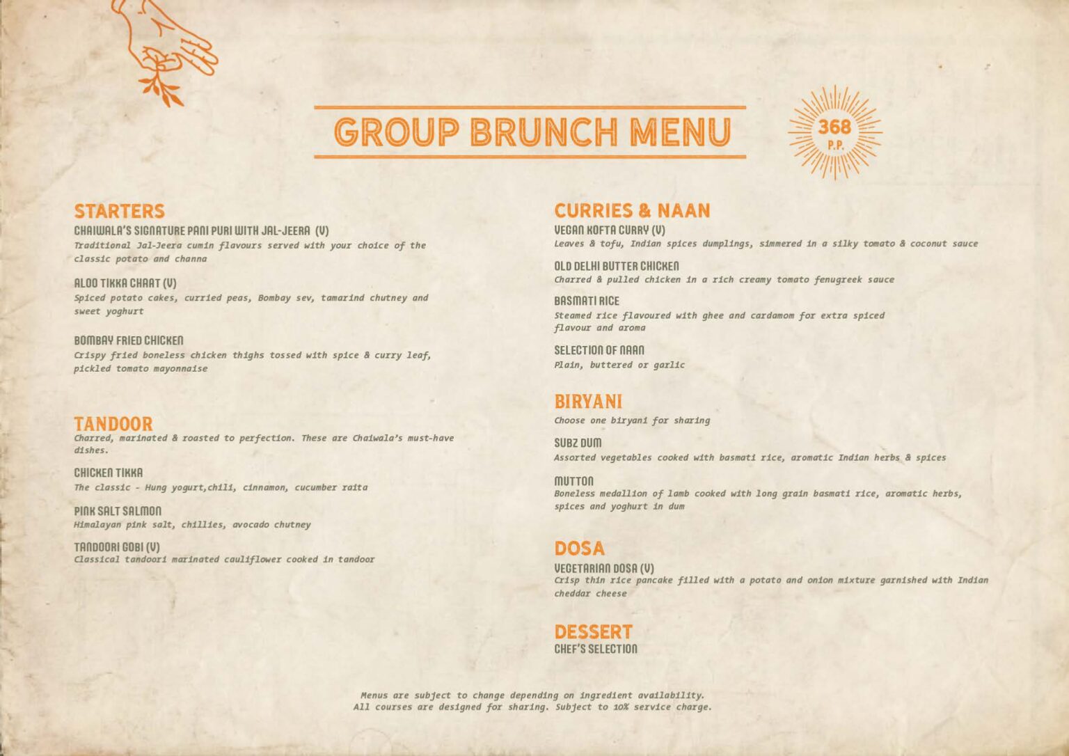 Chaiwala - Group Menus